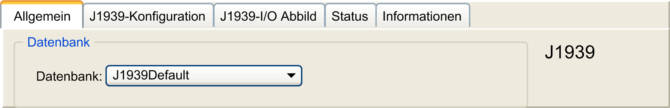 Konfiguration der J1939-Schnittstelle